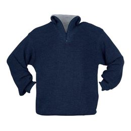 Pullover Gr.XXL marine Troyer m.Reißverschlusskragen ; Scheibler (8364*)