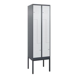 C+P Z-Spind Classic PLUS, Gestell, 4 F&auml;cher, 2120x600x500mm, 7016/7035 Verschluss Zylinderschloss ; C + P M&ouml;belsysteme (0800337-204|S10028)