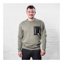 STIER Heavy Crew Sweater duty organic cotton S olive (906990)