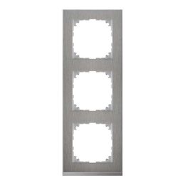 Merten Decor-Rahmen 3-fach Edelstahl/aluminium MEG4030-3646)