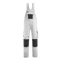 Mascot Augsburg Latzhose Größe 76C46, weiss/dunkelanthrazit (12169-442-0618-76C46)