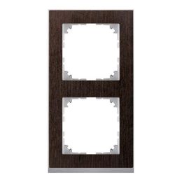 Merten Decor-Rahmen 2-fach Wenge/aluminium MEG4020-3671)