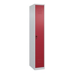 C+P Spind Classic PLUS, 1 Abteil, 1850x300x500mm, 7035/3003 Verschluss Sicherheits-DrehriegelTrennwand mittig ; C + P M&ouml;belsysteme (080000-10F|S10025)