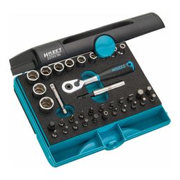 Hazet Steckschl&uuml;ssel-Satz 2200/36 Vierkant hohl 6,3 mm (1/4 Zoll), Sechskant massiv 6,3 (1/4 Zoll) Au&szlig;en-Sechskant-Tractionsprofil, Schlitz Profil, Kr)