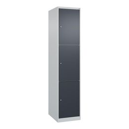 C+P Schlie&szlig;fachschrank Classic PLUS, 1 Abteil, 1850x400x500mm, 7035/7016 Innenh&ouml;he Gefach oben (oberes 599 mm Front RAL 7016 Anthrazitgrau ; C + P M&ouml;b (080000-123|S10007)