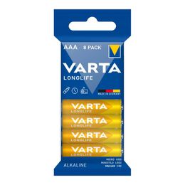 Varta Cons.Varta Batterie Longlife AAA Micro, R3, Al-Mn 4103 Fol.8 (04103101328)
