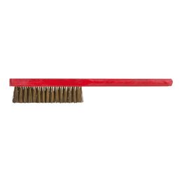 KS Tools BRONZEplus Handbürste, Zinnbronzedraht, gewellt, 4 Reihen (963.9585)