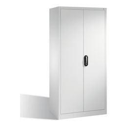 C+P Werkzeugschrank mit Drehtüren, 4 Böden und Garderobenstange, H1950xB930xT500mm Front Lichtgrau Korpus Lichtgrau ; C + P Möbelsysteme (8921-312|S10251)