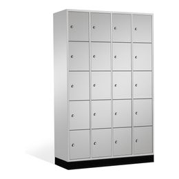C+P Schließfachschrank Intro, 20 Fächer, H1950xB1220xT500mm Front Lichtgrau Korpus Lichtgrau ; C + P Möbelsysteme (8570-401|S10002)