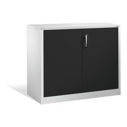 C+P Akten-Sideboard Acurado mit Drehtüren, 2 Ordnerhöhen, H1000xB1200xT500mm Front Schwarzgrau Korpus Lichtgrau ; C + P Möbelsysteme (9486-1200|S10279)