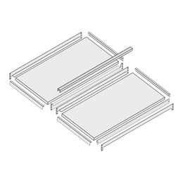 Bito Zusatzebene Set / Fachboden B1000xT500 mm schr&auml;g/schr&auml;g 100kg verzinkt (23549)