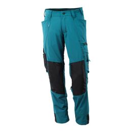 Mascot Hose mit Knietaschen, Stretchstoff Hose Größe 76C48, Dunkelpetroleum (17179-311-44-76C48)