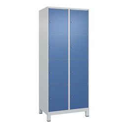 C+P Schlie&szlig;fachschrank Classic PLUS, F&uuml;&szlig;e, 2 Abteile, 1950x800x500mm, 7035/5023 Innenh&ouml;he Gefach oben (oberes 453 mm Front RAL 5023 Fernblau ; C + P M (080010-224|S10005)