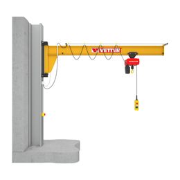 Vetter Wandschwenkkran ASSISTENT + Standard-Lagerkonsole + Elektrokettenzu 1000kg, 4,0m ; VETTER Krantechnik (AW10-4,0+SiXX6F-HF)