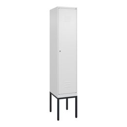 C+P Spind Classic PLUS, Gestell, 1 Abteil, 2120x400x500mm, 9016/9016 Verschluss Zylinderschloss 4 Garderobenhaken ; C + P M&ouml;belsysteme (0800307-12|S10029)