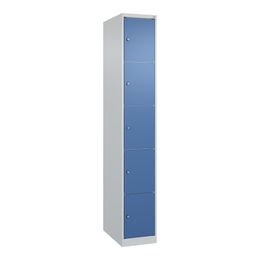 C+P Schlie&szlig;fachschrank Classic PLUS, 1 Abteil, 1850x300x500mm, 7035/5023 Innenh&ouml;he Gefach oben (oberes 365 mm Front RAL 5023 Fernblau ; C + P M&ouml;belsys (080000-105|S10005)
