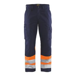 BLAKLÄDER Blakläder Warnschutz-Bundhose, orange / marineblau, Konfektionsgröße DE: 27 (156418118953D108)