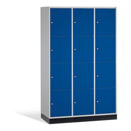 C+P Schließfachschrank Intro XL, 12 Fächer, H1950xB1220xT600mm Front Enzianblau Korpus Lichtgrau ; C + P Möbelsysteme (8470-303|S10055)