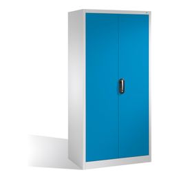 C+P Werkzeugschrank mit Drehtüren, innen 4 Böden, H1950xB930xT600mm Front Lichtblau Korpus Lichtgrau ; C + P Möbelsysteme (8922-00|S10552)