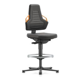 bimos Nexxit mit Fußring Supertec-Polster Grifffarbe orange Sitzhöhe 570-820 mm (9031-SP01-3279)
