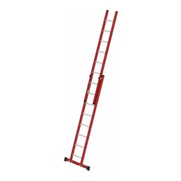 MUNK Kunststoff-Schiebe/Seilzugleiter 2-teilig Standtraverse 2 x 8 Sprossen (035508)