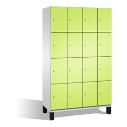 C+P Fächerschrank Cambio auf Füßen, 16 Fächer, H1980xB1200xT525mm Front Viridingrün Korpus Lichtgrau ; C + P Möbelsysteme (45103-40|S10020)