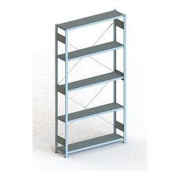 META Steckregal Grundregal S3 CLIP 230 GR 2500 x 1300 x 300 mm verzinkt + 5 Böden (181782)