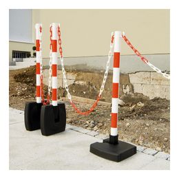 Moravia Kettenständer Set klappbar rot/weiß 4 Pfosten 50 x 900 mm + 10 m Kette 4 Stk. (175.16.132)