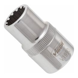 Vigor Multiprofil-Steckschl&uuml;ssel Einsatz Multiprofil V1990 Vierkant hohl 12,5 mm (1/2 Zoll) 12 Gesamtl&auml;nge: 38.1 mm)