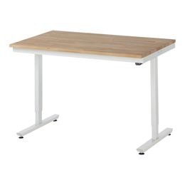 Rau Arbeitstisch adlatus 150 elektrisch h&ouml;henverstellbar Buche-Massiv-Platte 1250 mm x 800 mm (08-AT-125-080-B)