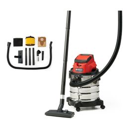 Einhell TC-VC 18/20 Li S Solo Akku-Nass-Trockensauger - mit Edelstahlbehälter und Blasanschluss, 2347130)