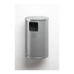 Var Abfallsammler Typ WR 1 zur Wand- oder Rohrbefestigung silber 30 l (14405)