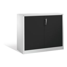 C+P Akten-Sideboard Acurado mit Drehtüren, 2 Ordnerhöhen, H1000xB1200xT400mm Front Schwarzgrau Korpus Lichtgrau ; C + P Möbelsysteme (9466-1200|S10268)