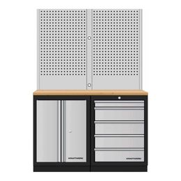 Kraftwerk Mobilio 2er Kombi Lochwand, Buche Mulipl., 5 Schubladen (3964K-S5-W)