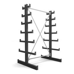 STIER Kragarmregal doppelseitig 1 Feld mit 6 absteigenden Ebenen 1300x2000x500mm (904490)