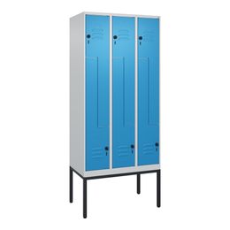 C+P Z-Spind Classic PLUS, Gestell, 6 F&auml;cher, 2120x900x500mm, 7035/5012 Verschluss Sicherheits-Drehriegel ; C + P M&ouml;belsysteme (0800337-306|S10004)