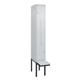 C+P Z-Spind Classic PLUS, Bank, 2 F&auml;cher, 2120x300x815mm, 7035/7035 Verschluss Zylinderschloss Sitzbanktyp auskragend Material Sitzfl&auml;che Kunststoff ; (0800437-102|S10054)