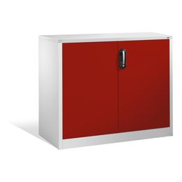 C+P Akten-Sideboard Acurado mit Drehtüren, 2 Ordnerhöhen, H1000xB1200xT500mm Front Rubinrot Korpus Lichtgrau ; C + P Möbelsysteme (9486-1200|S10278)