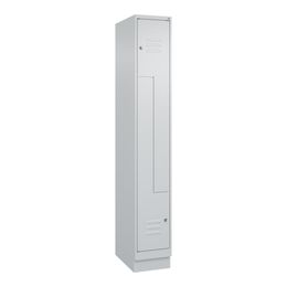 C+P Z-Spind, Classic PLUS, Sockel, 2 Fächer, 1950x300x500mm, 7035/7035 Verschluss Zylinderschloss ; C + P Möbelsysteme (080023-102|S10024)