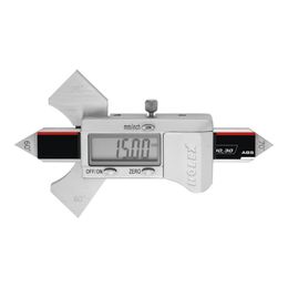 HOLEX Digitale Schweißnahtlehre 30 mm aus Edelstahl mit LCD-Anzeige und Batteriebetrieb für Messung von Winkel/Spalt/Breite/Tiefe von Schweißnähten, 477630 30)