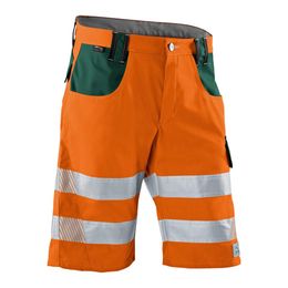KÜBLER WORKWEAR Kübler PSA Reflectiq Shorts 2307 warnorange/moosgrün 60 ; Kübler Workwear (23078340-3765-60)