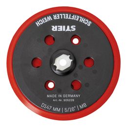 STIER Schleifteller St&uuml;tzteller weich D147mm M8 f&uuml;r Exzenterschleifer (905228)