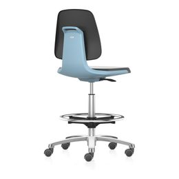 bimos Arbeitsstuhl Labsit mit Rollen, Sitz-H.560-810 mm, PU-Schaum, Sitzschale blau (9125S-2000-3277-525)
