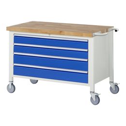Rau Fahrbare Werkbank 8362, B1250xT700xH880mm, 4x Schublade-TA (05-8362A2-127B4S.11)
