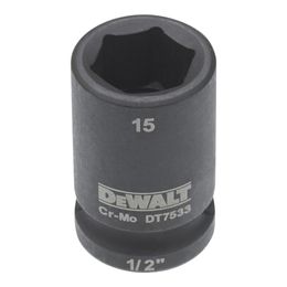 Dewalt Steckschl&uuml;ssel kurz 15mm 1/2 schlagfest (DT7533-QZ)