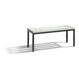 C+P Umkleidebank Basic, H420xB1000xT353mm Farbe Sitzleisten Lichtgrau Farbe Gestell Schwarzgrau ; C + P Möbelsysteme (8050-000|S10004)