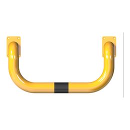 Schake Rammschutzb&uuml;gel Doppelb&uuml;gel, vertiefte Ausf&uuml;hrung Gesamttiefe: ca. 350mm + 2 Standpfosten gelb/schwarz Breite: 1000 mm, H&ouml;he &Uuml;berflur: 650 mm z (477_73BG)