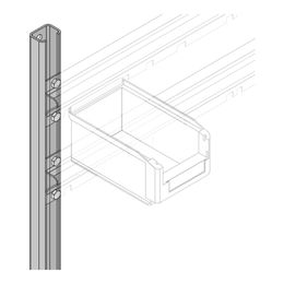 Bito Wandprofile L 2000 mm x H 25 mm x T 35 mm, verzinkt (5929)