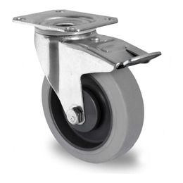 CASCOO Lenkrolle mit Totalfeststeller ø 100 mm Serie P2D2 Kugellager (TBP25W0100P2D2B32)