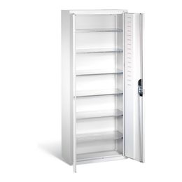 C+P Magazinschrank mit 6 Böden zur Aufnahme von Sichtlagerkästen, H1690xB700xT300mm Front Lichtgrau Korpus Lichtgrau ; C + P Möbelsysteme (133413-20|S10095)